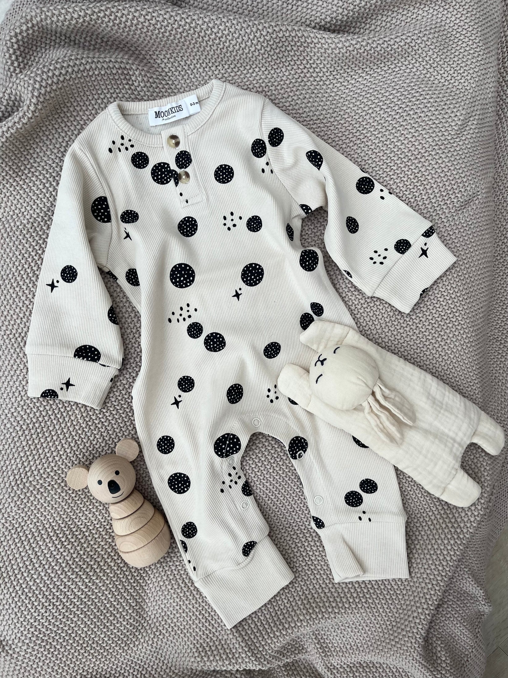 Lunar Baby Romper - Oatmeal – MoonKids Collective